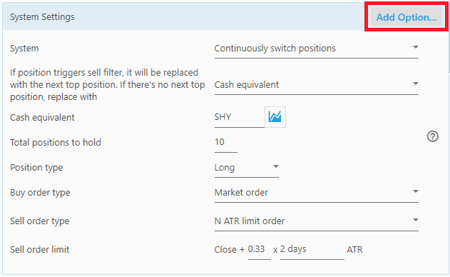 Add Option button - Portfolio Boss Add Option button - Portfolio Boss
